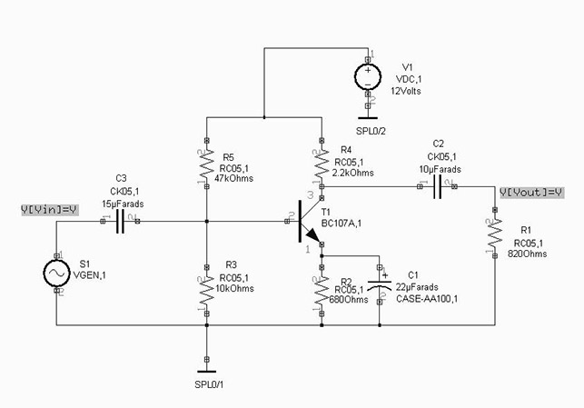 RC coupled amplifier